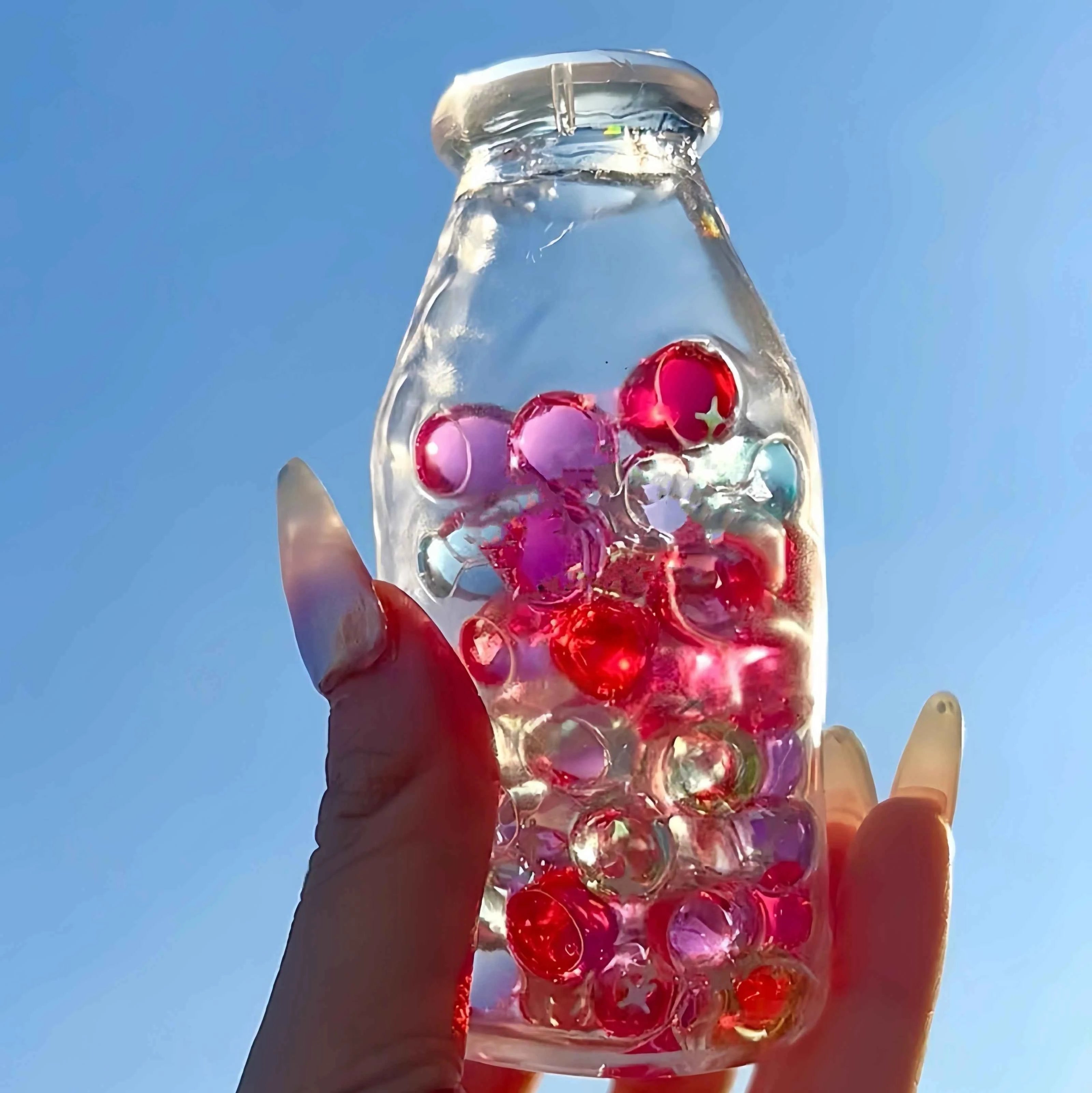 Clear Bottle Squishy Ball | Crystal & Soda Handmade Toy – lovesquishy
